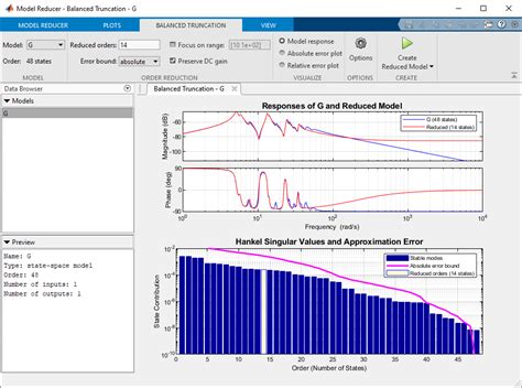 reduce model order using the model reducer app matlab and simulink mathworks nordic