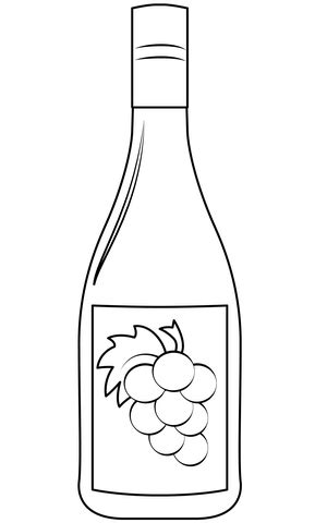 Dibujo De Botella De Vino Para Colorear Dibujos Para Colorear