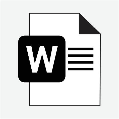 MS Word File Formats Icon Vector Free 20126580 Vector Art At Vecteezy