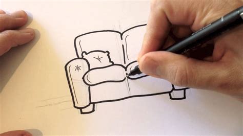 Drawing a Cartoon Couch Desenhando um Sofá YouTube