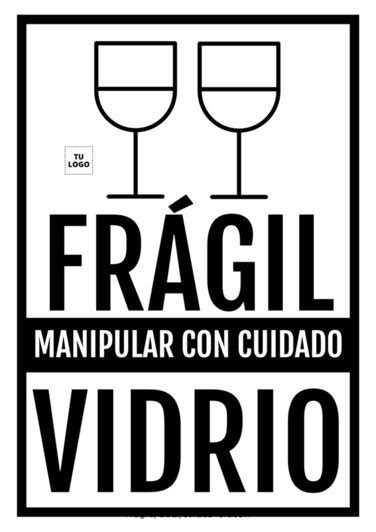 Crea un cartel de Frágil para imprimir gratis