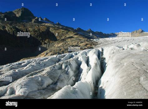 Rhone Glacier At Furka Pass Switzerland Valais Alps Stock Photo Alamy
