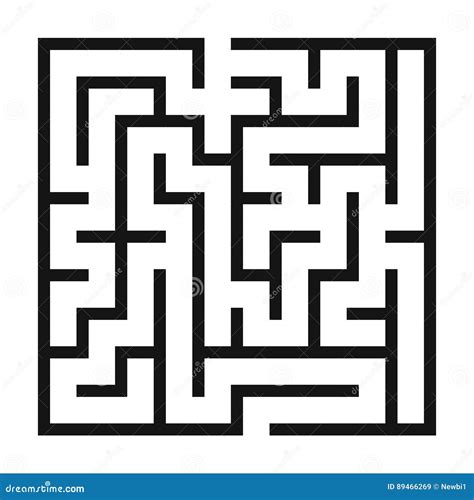 Fundo De Maze Game Labirinto Entrada E Saída Ilustração do Vetor