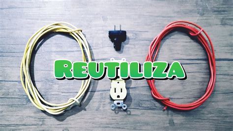 Como hacer una extensión eléctrica con materiales reciclados YouTube