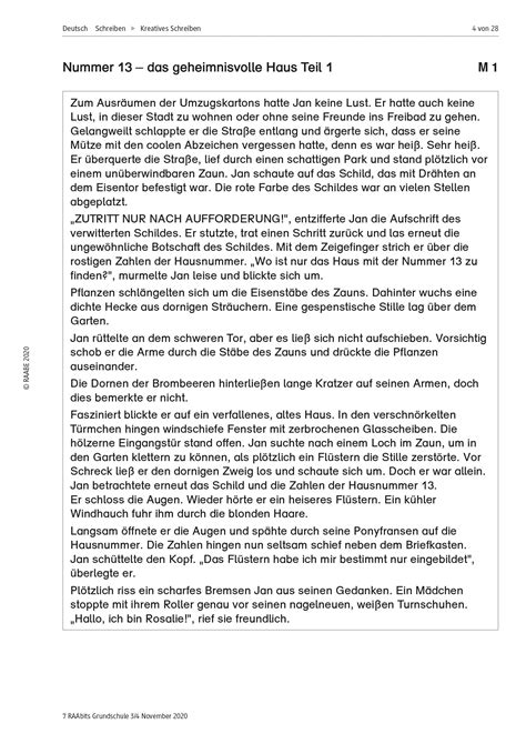 Grundschule Unterrichtsmaterial Deutsch Schreiben Kreatives Schreiben
