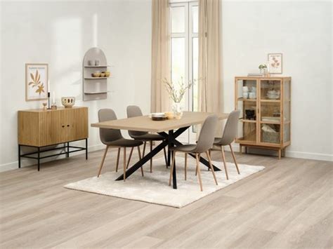 Nortoft L Tafel Eiken Bistrup Stoelen Olijf Jysk