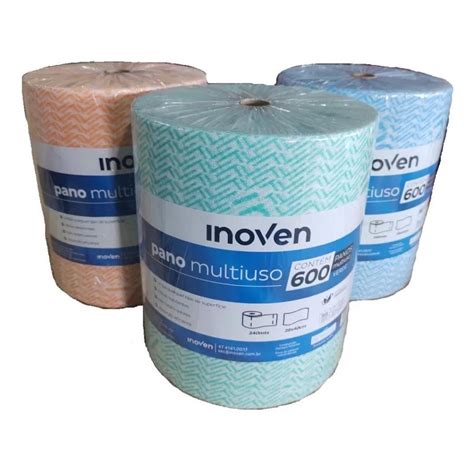 Pano Multiuso Perflex reutilizável Inoven 240 Metros 28x40cm 600 Panos