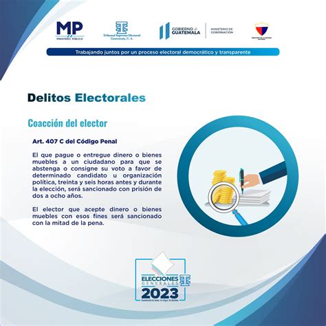 Mp De Guatemala On Twitter Conoce Los Delitos Electorales Coacci N