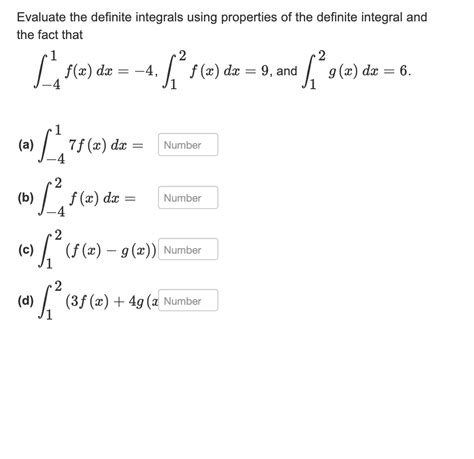 Solved Evaluate The Definite Integrals Using Properties Of Chegg
