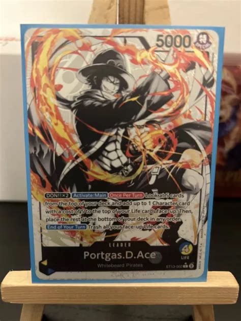 ONE PIECE TCG Portgas D Ace ST13 002 Alt Art Leader Card Mint