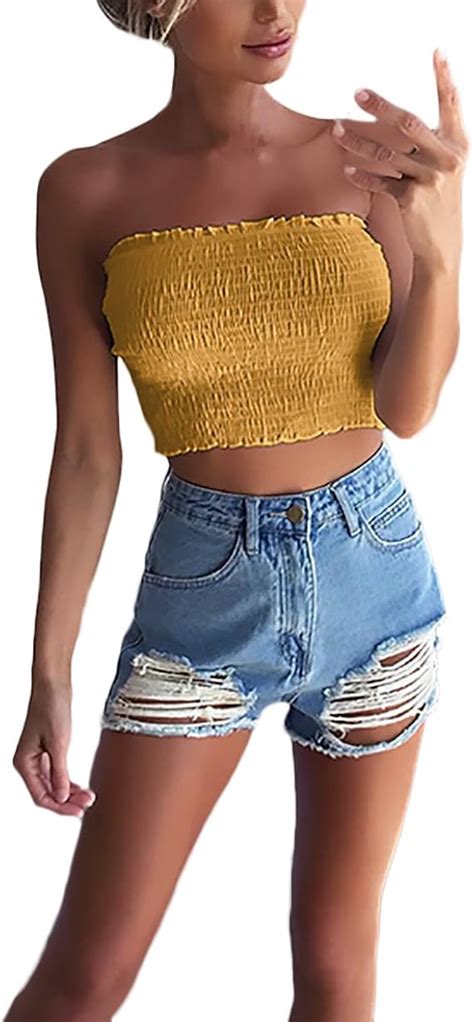 Crop Top Mujer Verano Elegantes Atractivo Tank Top Color Sólido Señoras