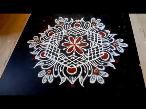 5 3dots Easy Simple Lotus Rangoli Daily Small Kolam Festival Rangoli