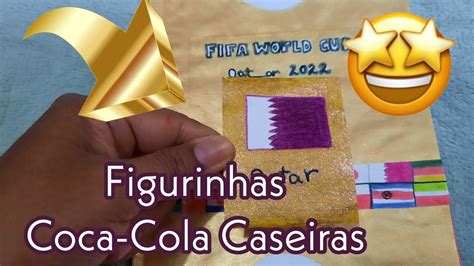 ABRINDO FIGURINHAS CASEIRAS DA COCA COLA DOURADAS ÁLBUM CASEIRO COPA