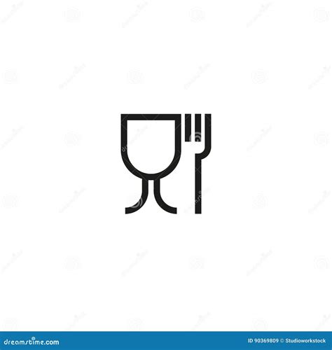 Voedsel Veilig Symbool Op Witte Achtergrond Vector Illustratie