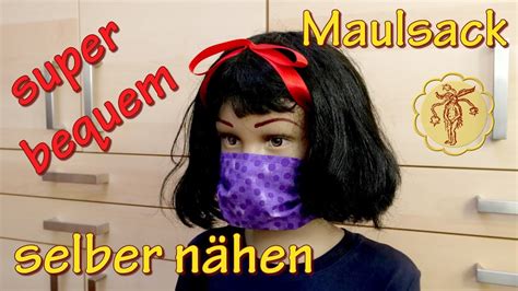 Mund Nasen Maske Schal Maulsack selber nähen YouTube