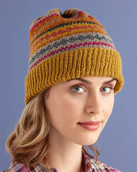 Ravelry Glamorous Fair Isle Hat Pattern By Lion Brand Yarn