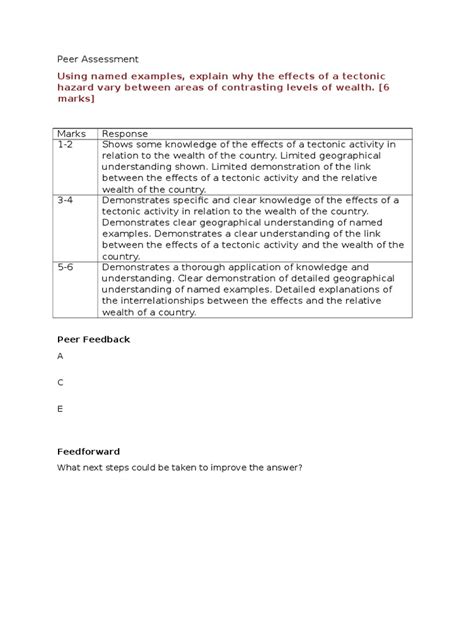 peer assessment pdf