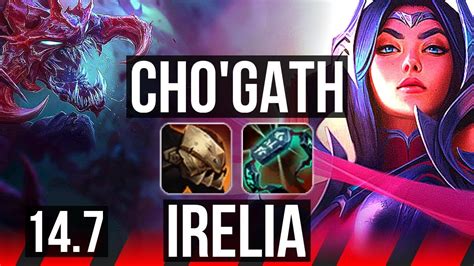 CHO GATH Vs IRELIA TOP 11 1 5 Legendary 300 Games EUW Master