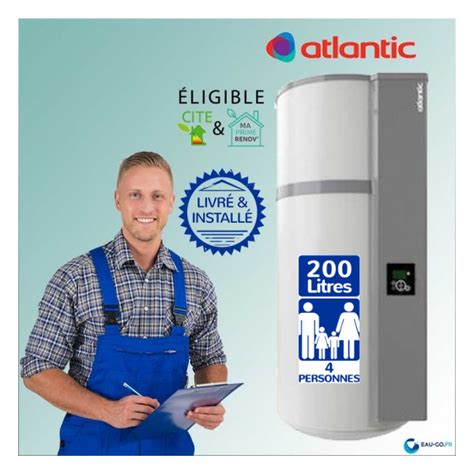 Chauffe eau Thermodynamique 200L ATLANTIC Calypso Connecté