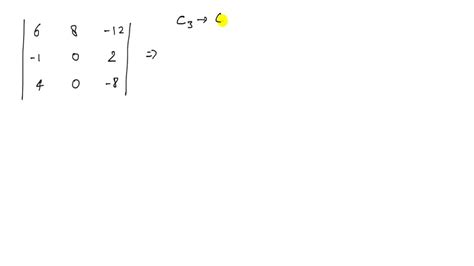 solved use the determinant theorems to evaluate each determinant see example 4 left begin