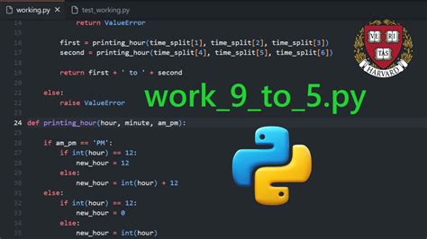 CS50 Python Solução 07 03 WORKING 9 TO 5 YouTube