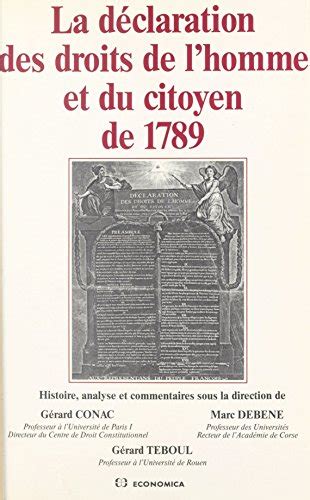 La déclaration des droits de l homme et du citoyen de 1789 histoire