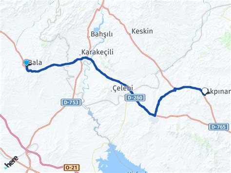 Ankara Bala Akpınar Kırşehir Arası Kaç Km Yol Tarifi