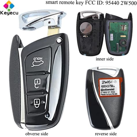 Keyecu Replacement New Smart Remote Key Buttons Mhz Id Chip
