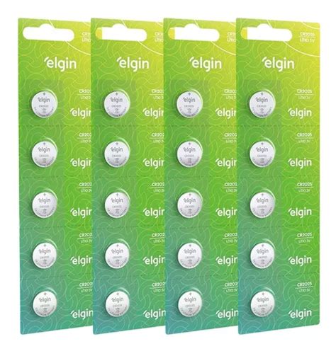 Pilha bateria Tipo Moeda Cr2032 3v Elgin Cartela C 20 Peças MercadoLivre