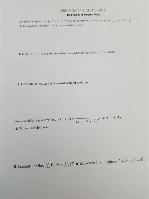 solved consider the sphere x 2 y 2 z 2 r 2 as a level