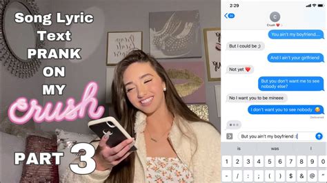 SONG LYRIC TEXT PRANK ON MY TIKTOK CRUSH PART 3 IT FINALLY