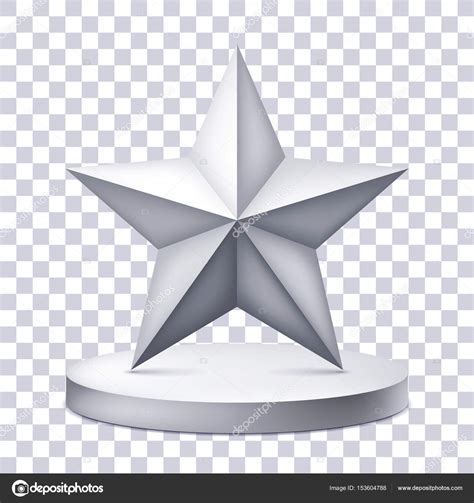 Ilustración vectorial de estrella plateada y metal Vector de stock