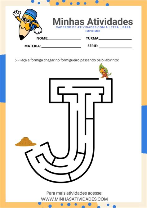 Atividades Para Estudar A Letra J