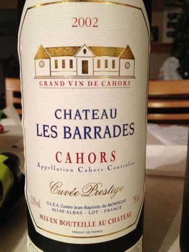 Georges Vigouroux Château Les Barrades Cuvée Prestige Cahors Vivino