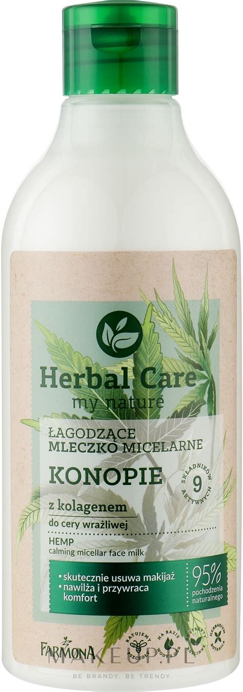 Łagodzące mleczko micelarne do cery wrażliwej Konopie z kolagenem