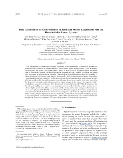 pdf data assimilation as synchronization of truth and model experiments with the three