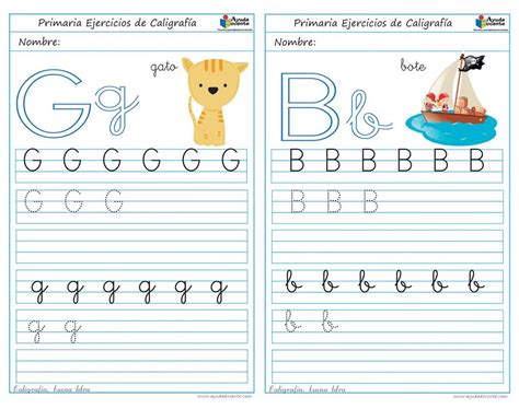 Cuaderno de Caligrafía para Imprimir PDF Educaenvivo