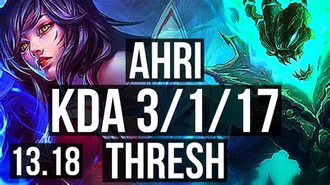 AHRI Ashe Vs THRESH Tristana SUP 11 7M Mastery 3 1 17 2500