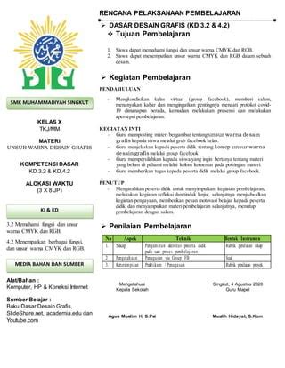 RPP 1 Lembar Dasar Desain Grafis 3 2 PDF