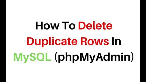 write an sql query to remove duplicate rows in a table write a query to delete duplicate