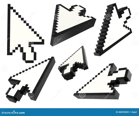 Pixel Arrow Icons Cartoon Vector CartoonDealer 80812139