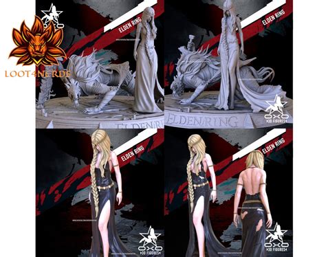 Queen Marika And Maliketh Paintable Elden Ring Fan Art Figure