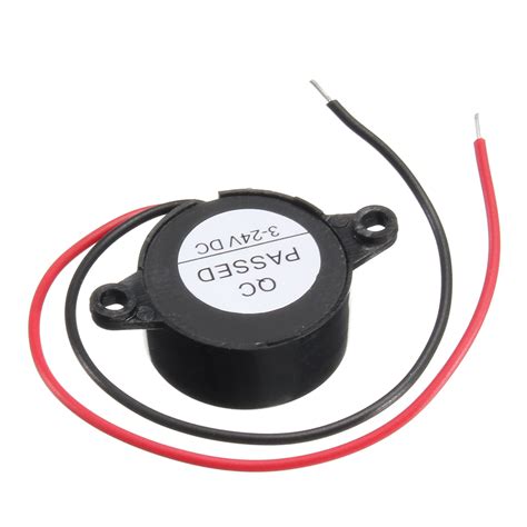 Auto 95DB Alarm DC 3 24V Elektronische Sommer Dauerton Schwarz Piezo