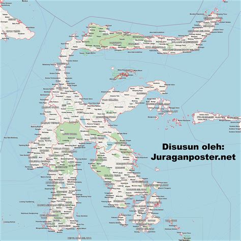 Peta Sulawesi Juragan Poster