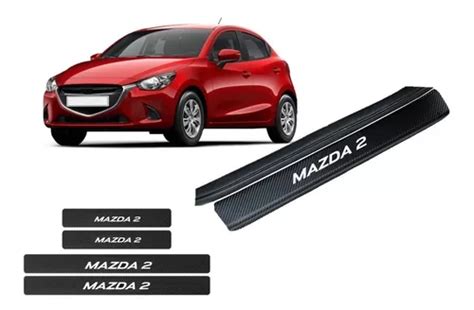 Sticker Autos Protección Estribos Mazda 2 Hb Fibra Carbon Meses sin