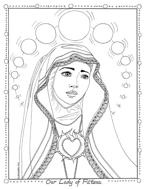 Our Lady Of Fatima Coloring Pages