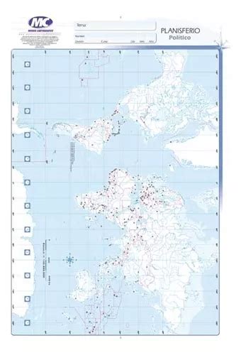 Mapa Escolar N5 X20 Unid Planisferio Político 24x35cm