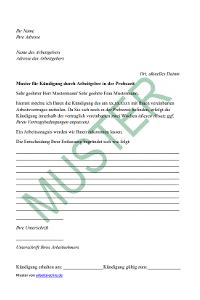 K Ndigungsgr Nde Arbeitgeber Probezeit