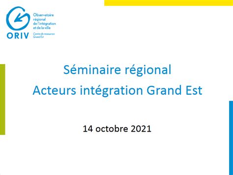 Appui de l ORIV dans le cadre de la politique régionale d intégration