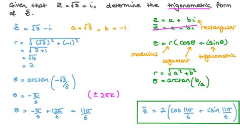 question video converting complex numbers from algebraic to polar form nagwa